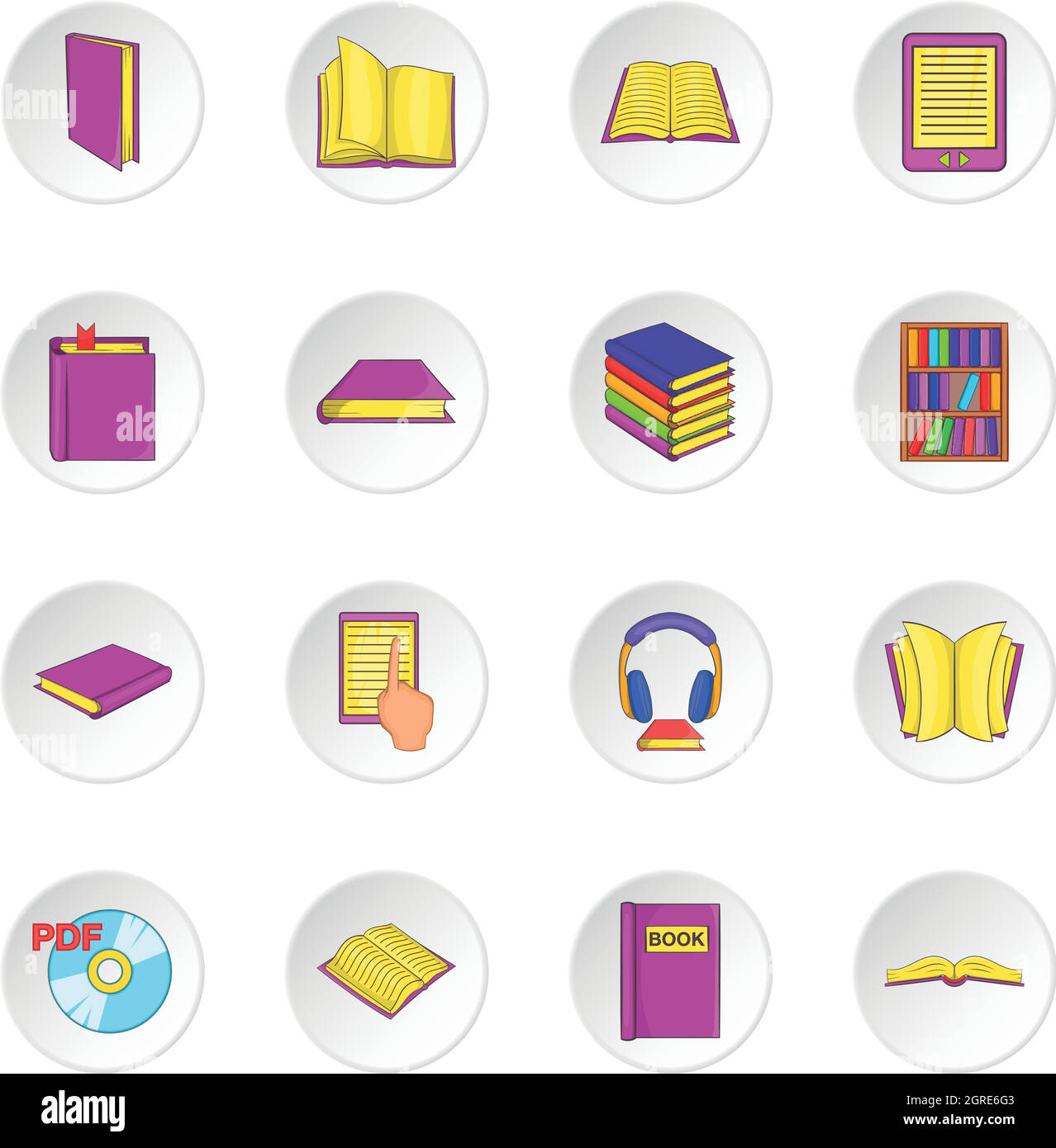 Books icons set, cartoon style Stock Vector Image & Art - Alamy