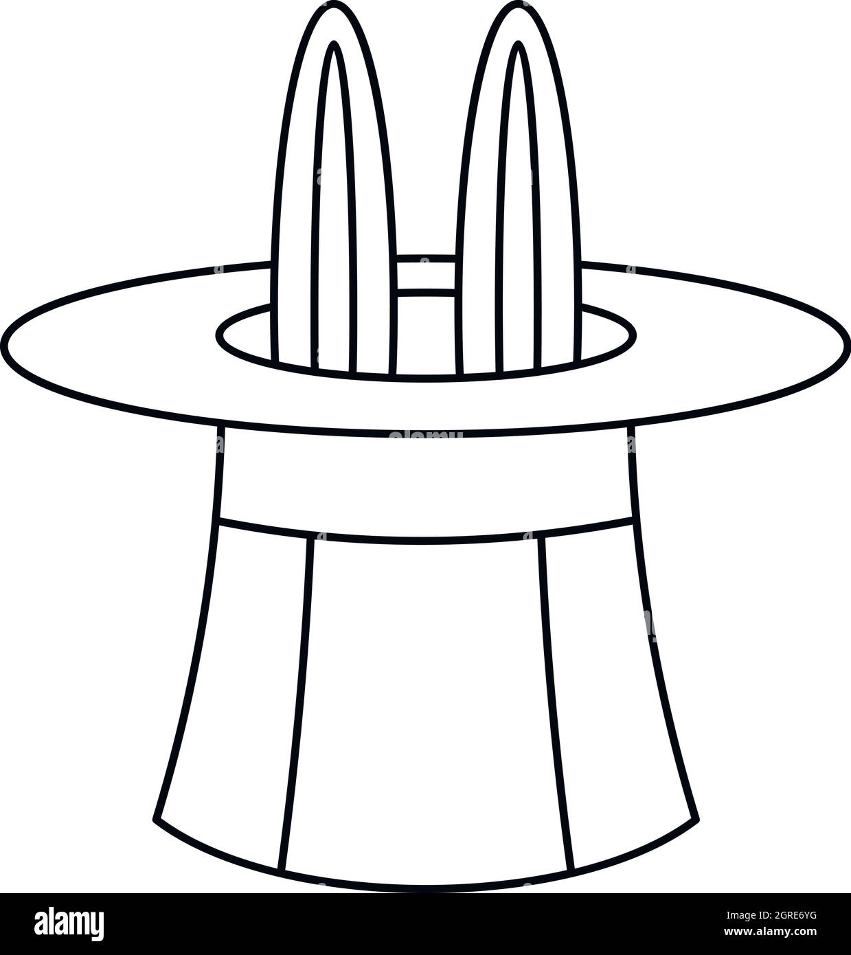 Illustration rabbit in magic hat Stock Vector Images - Alamy