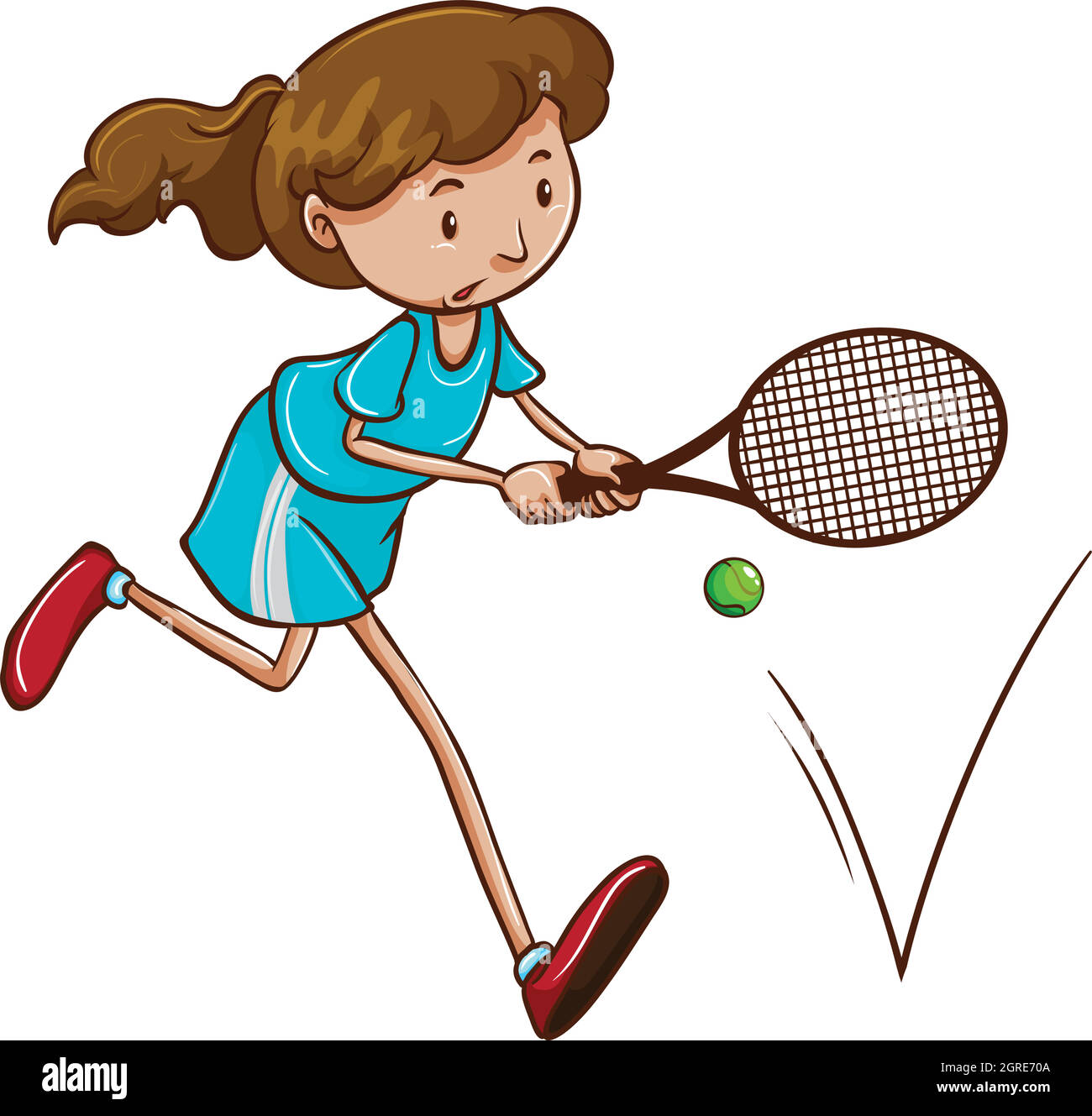 A girl playing tennis Stock Vector Image & Art - Alamy