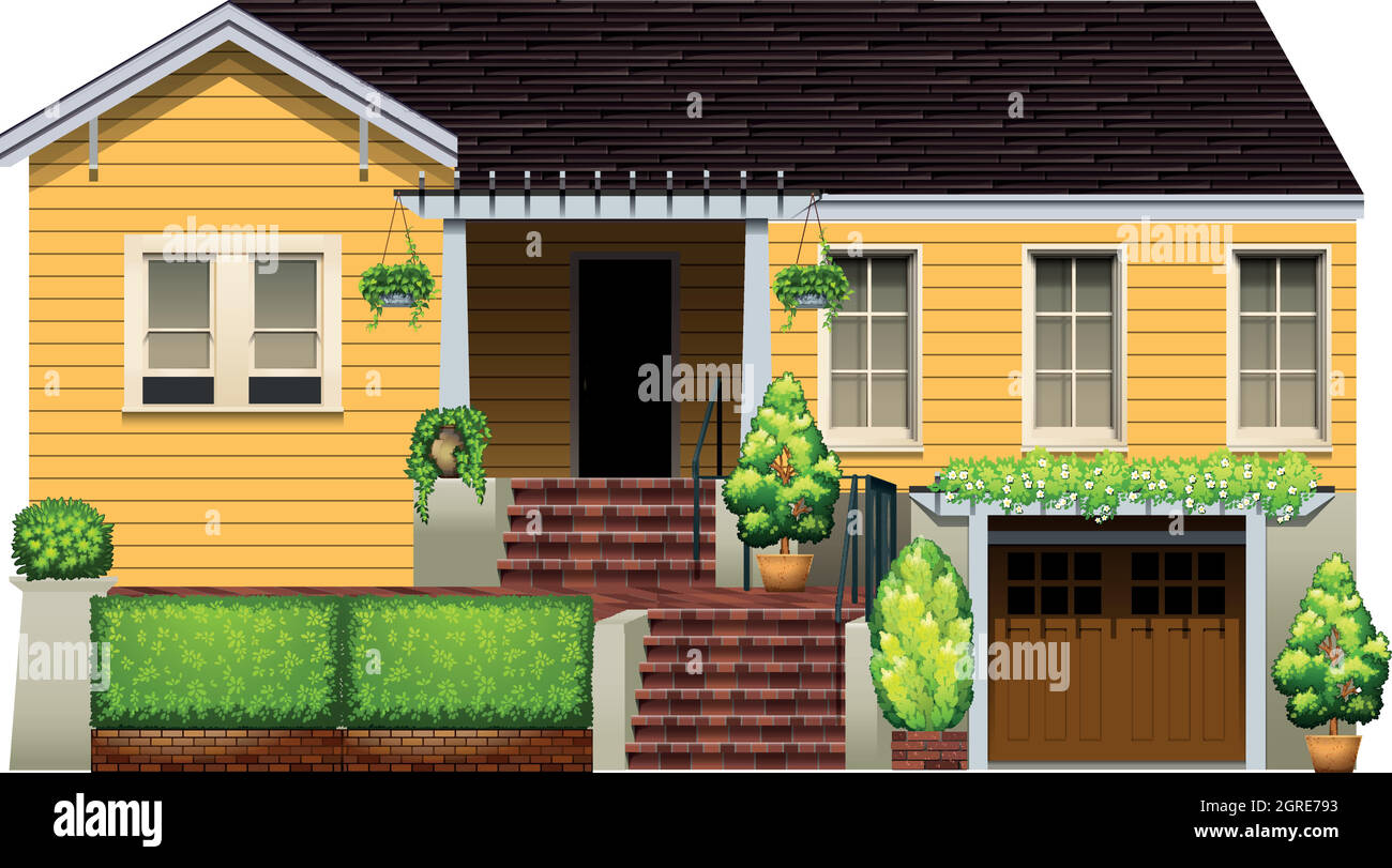 A big yellow house Stock Vector Image & Art - Alamy