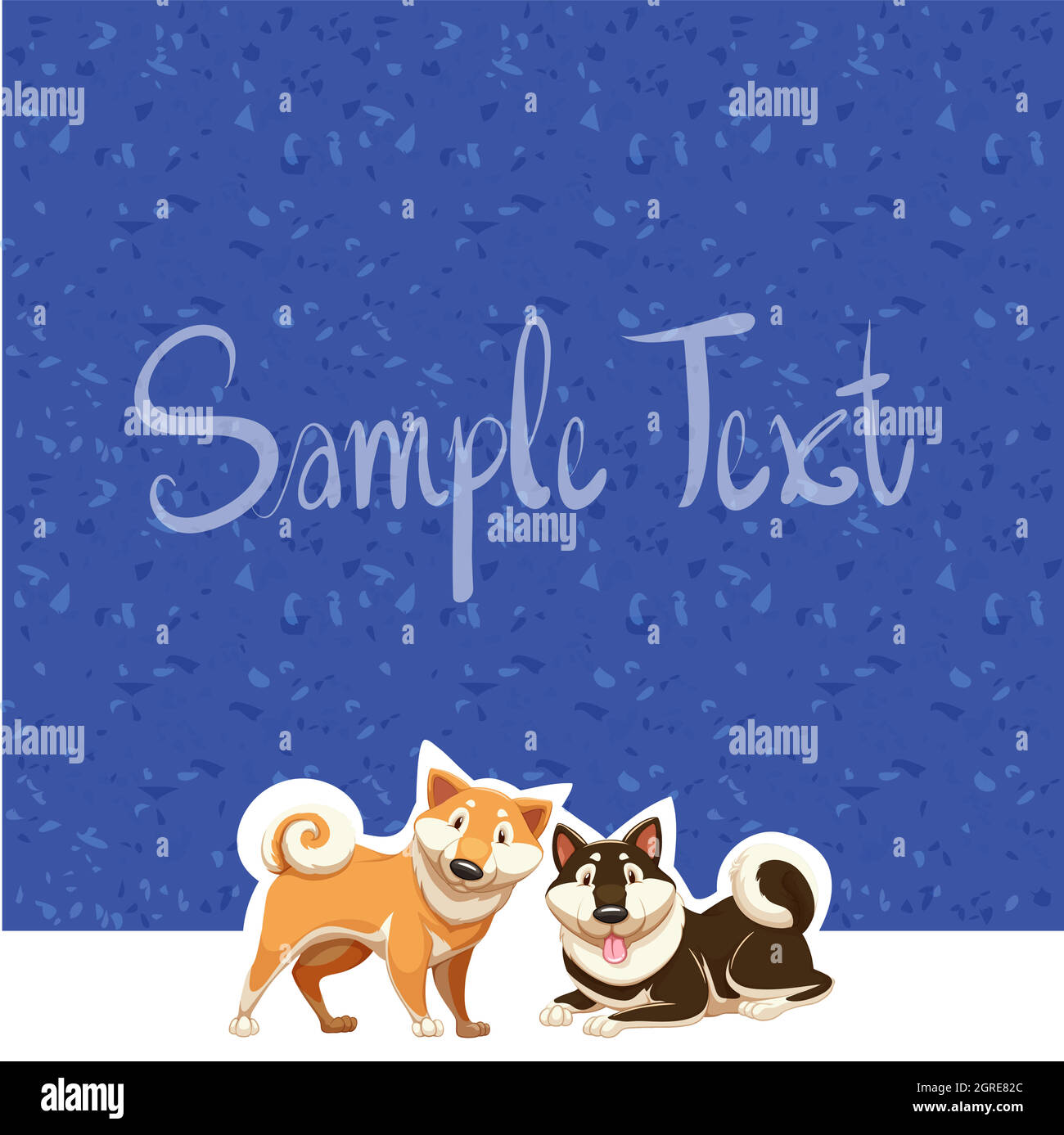 Paper design with two dogs Stock Vector Image & Art - Alamy