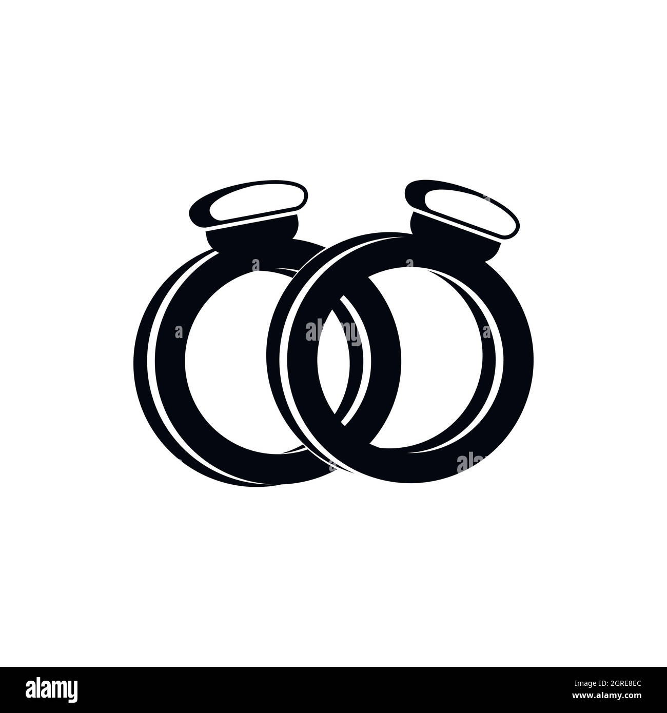 Two gold rings Stock Vector Images - Alamy