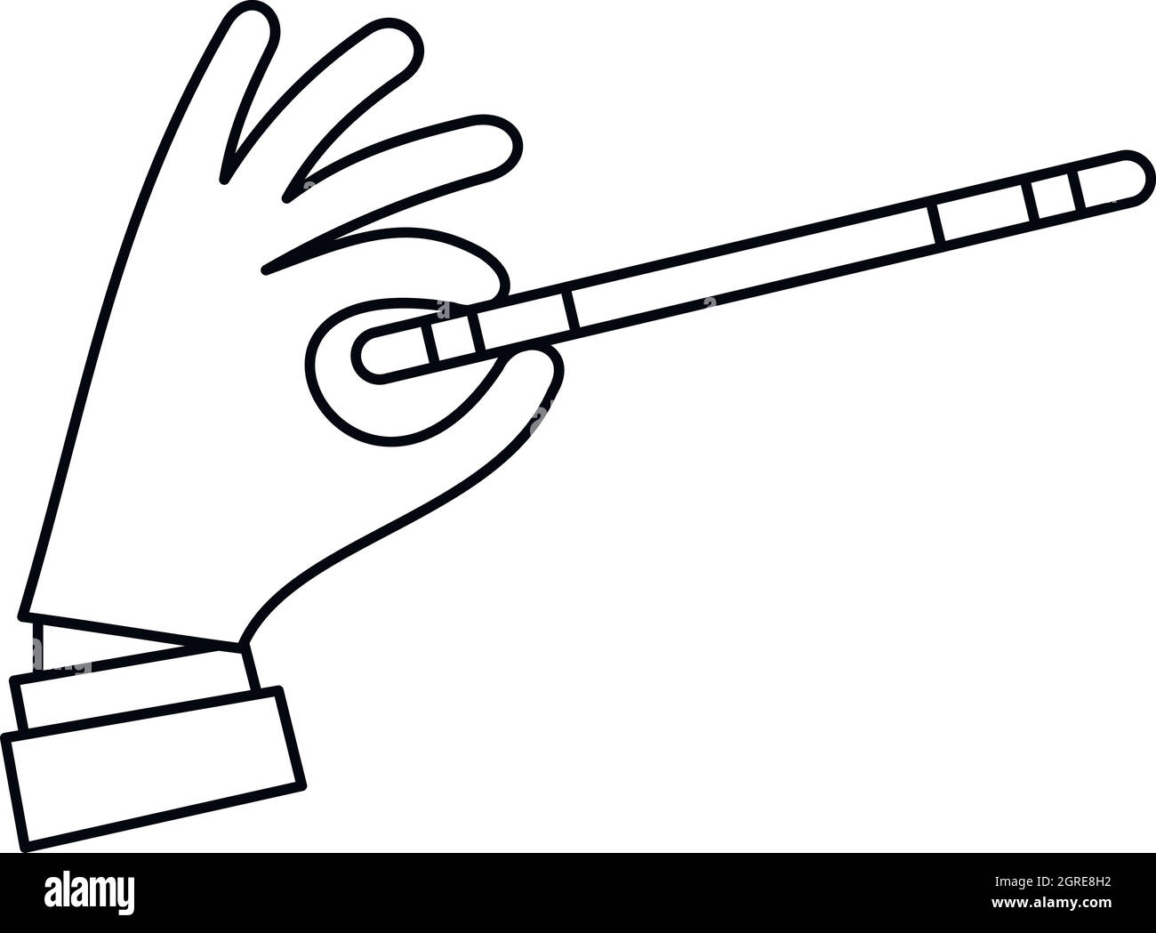 Magic stick icon outline hi-res stock photography and images - Alamy