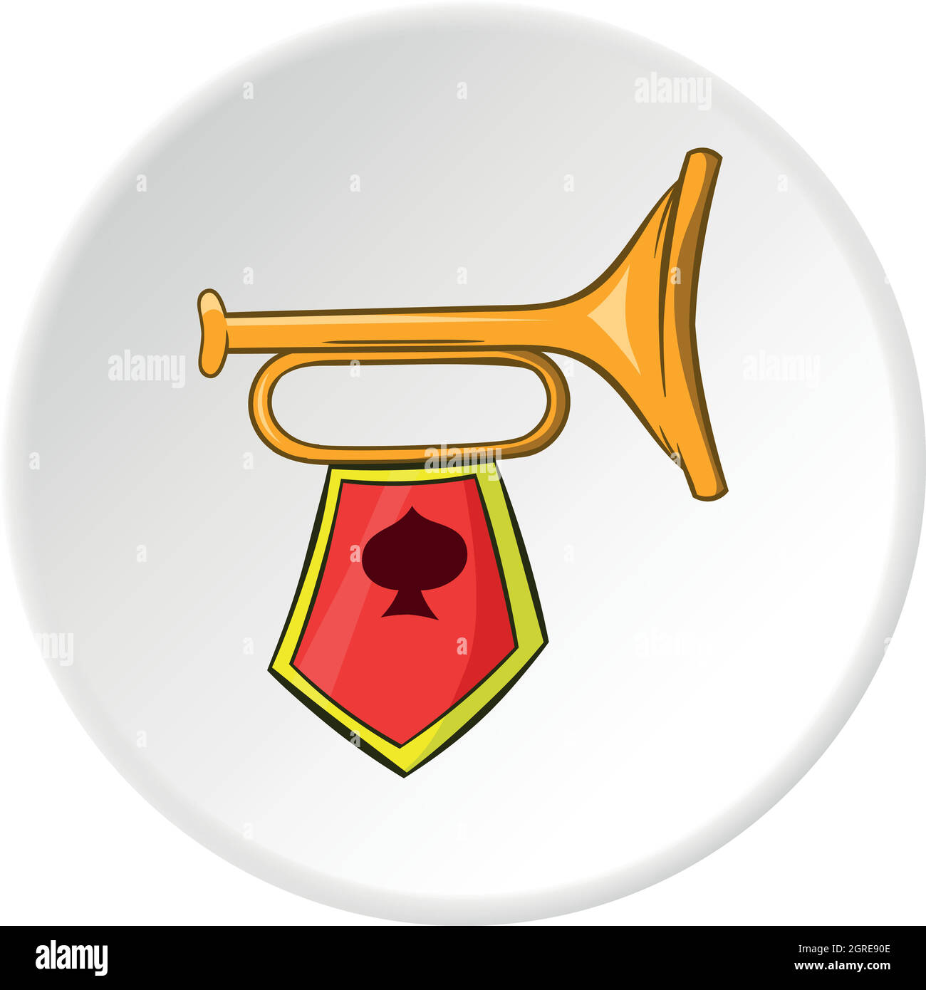 Trumpet red flag Stock Vector Images - Alamy