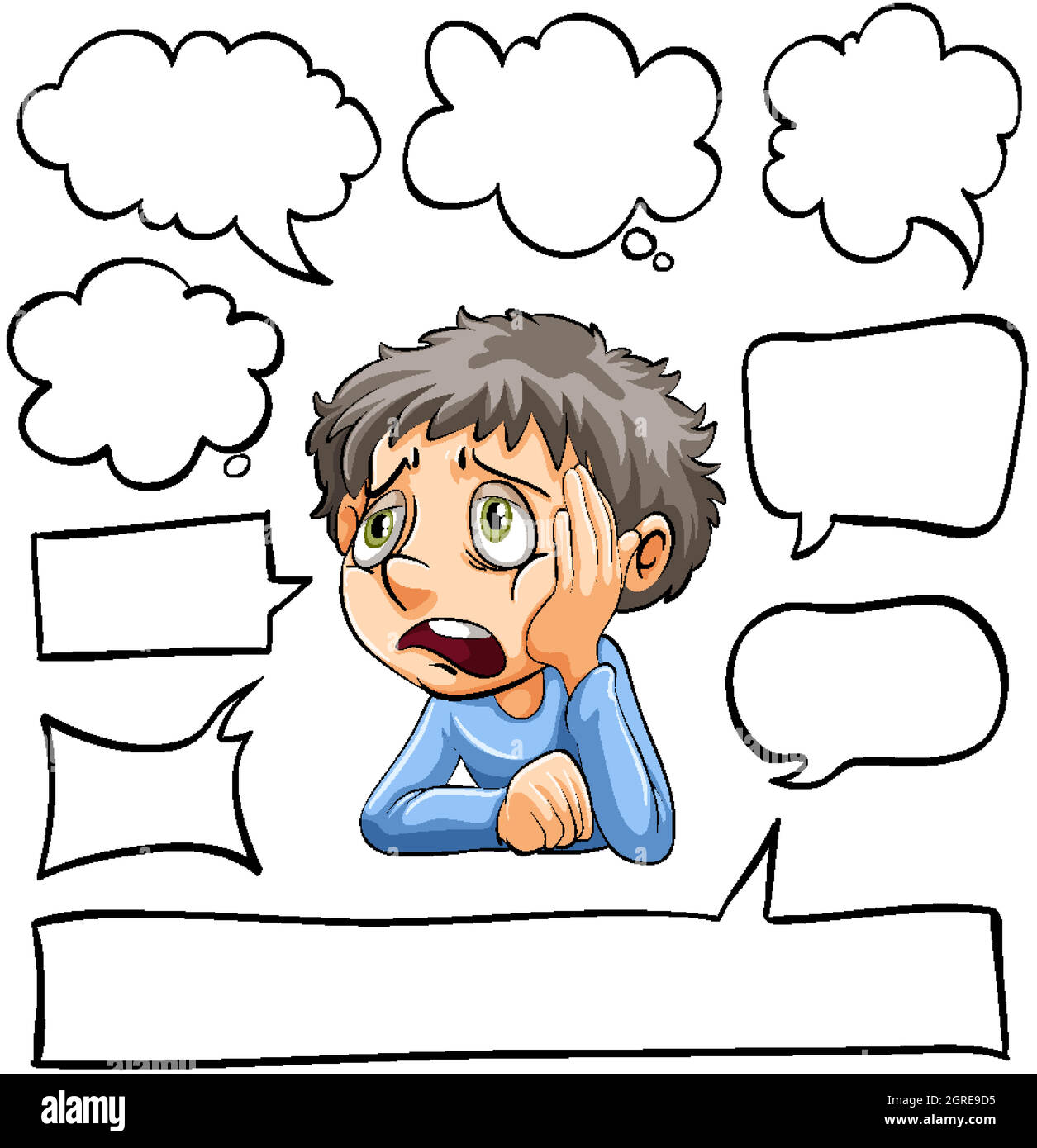 Sad talk Stock Vector Images - Alamy