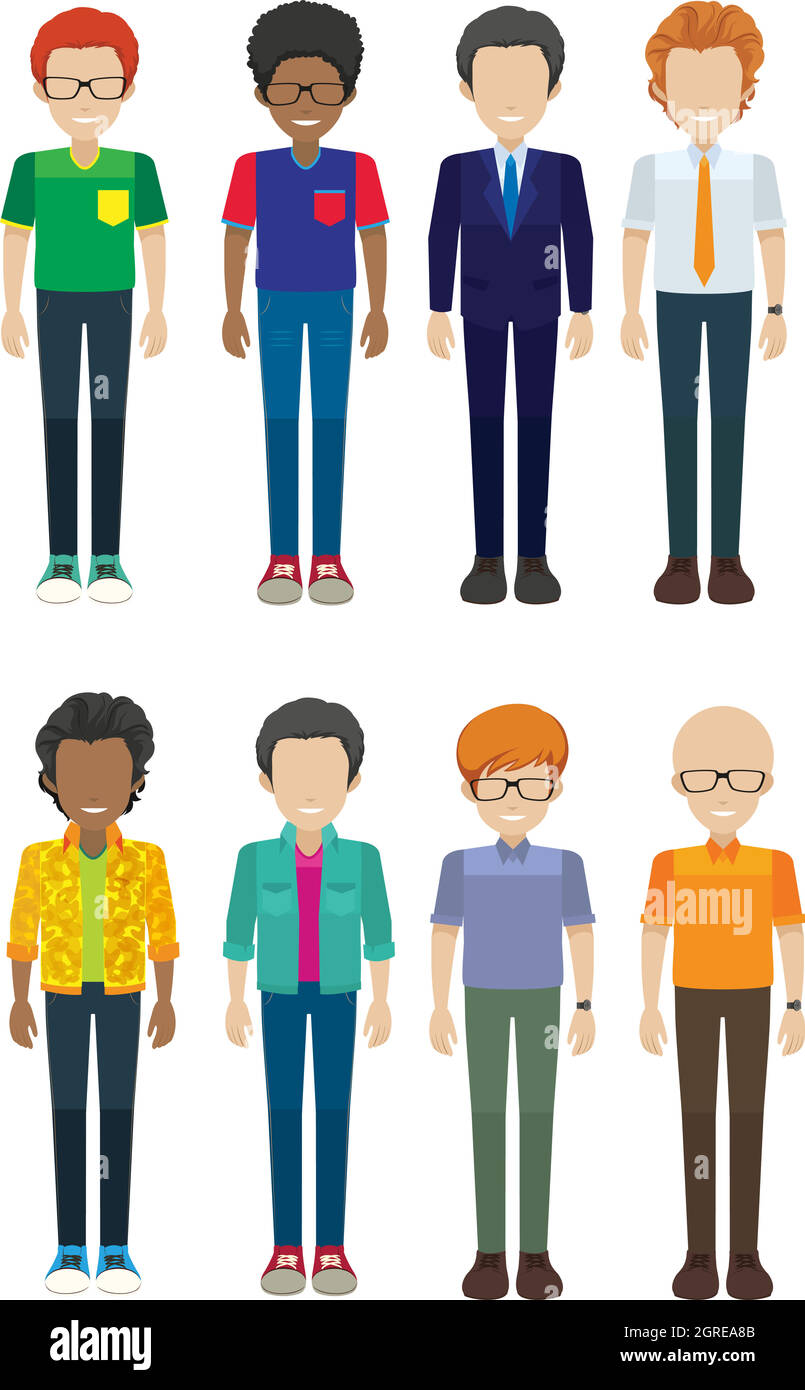 Eight faceless men smiling Stock Vector Image & Art - Alamy