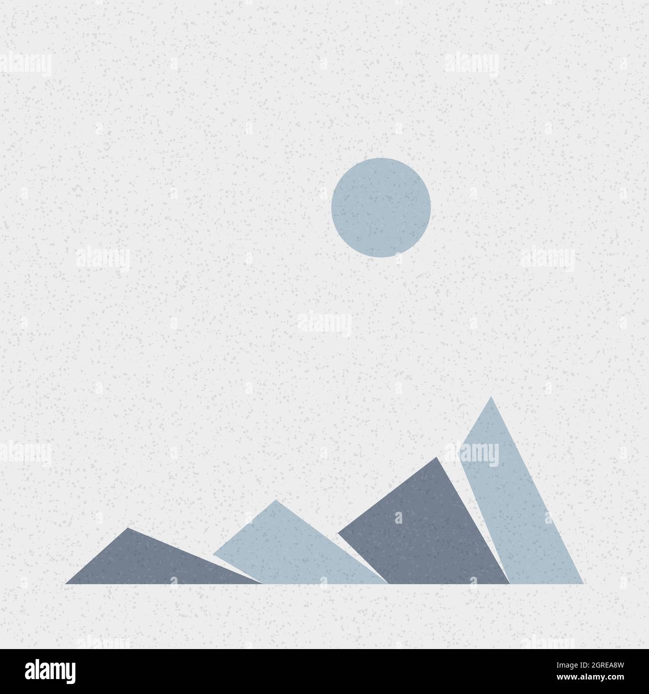 Geometric Mountains silhouette generative art poster illustration Stock ...
