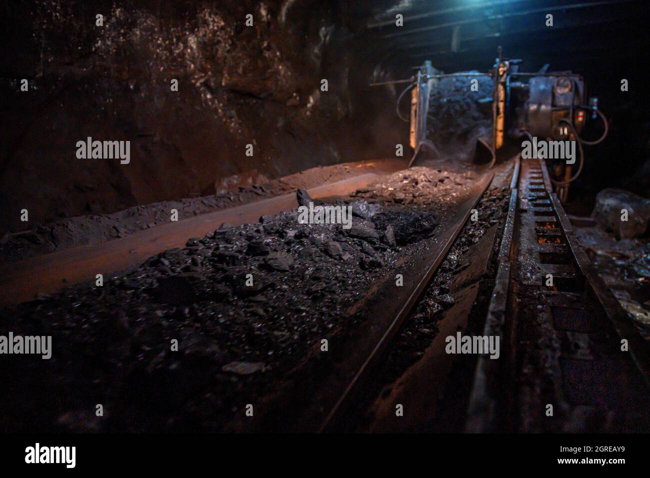 Transportation Of Coal From The Mine Stock Photo - Alamy
