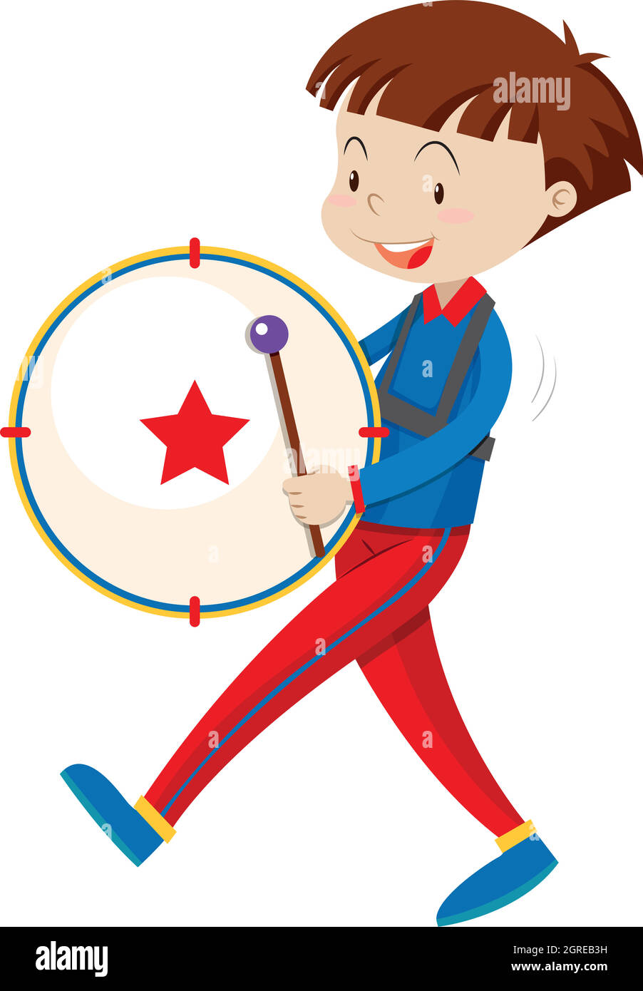 Drum clip art cartoon illustration hi-res stock photography and images ...