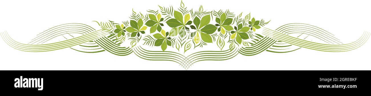 Decoration design with green leaves Stock Vector Image & Art - Alamy