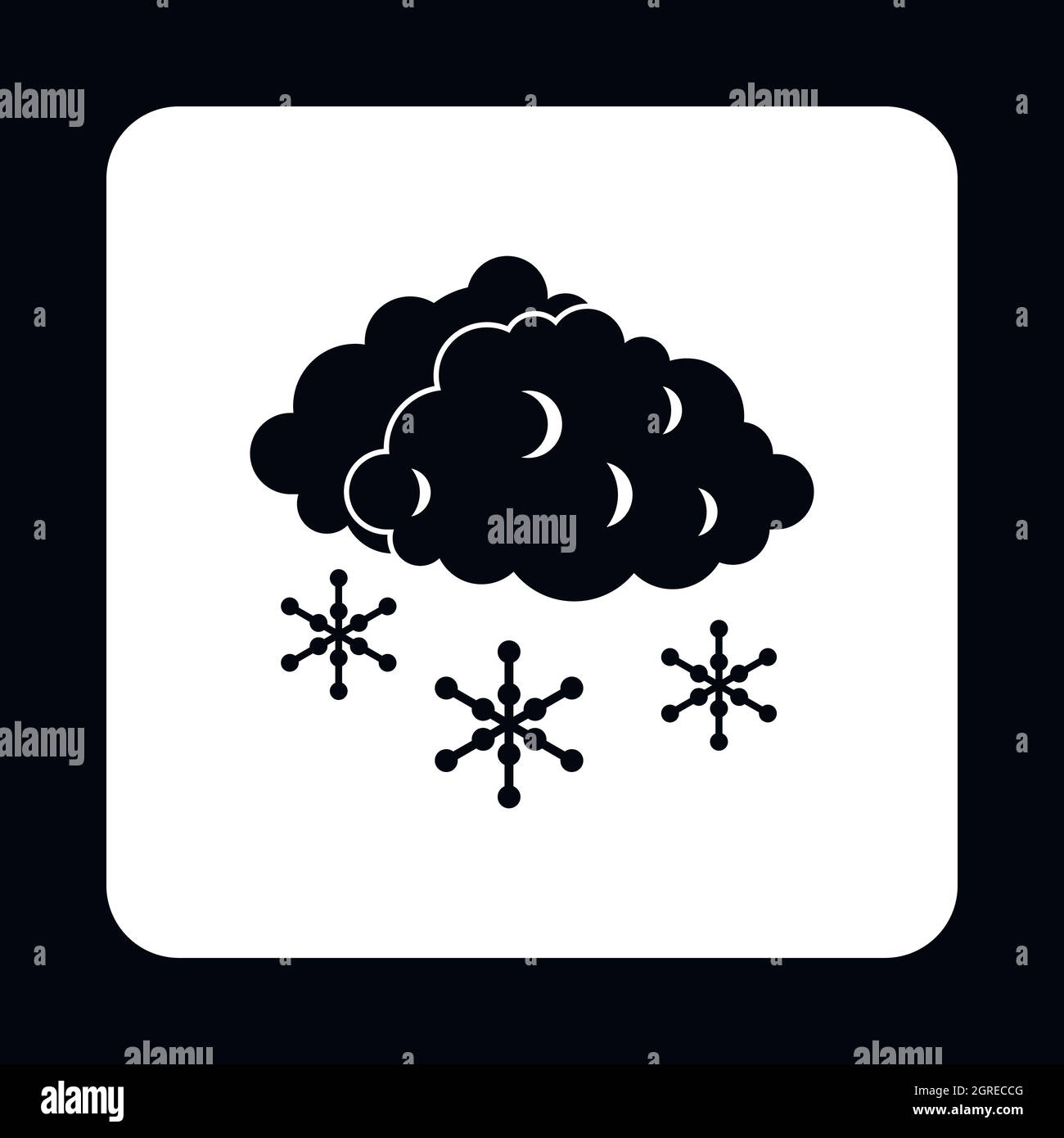 Clouds and snow icon, simple style Stock Vector Image & Art - Alamy