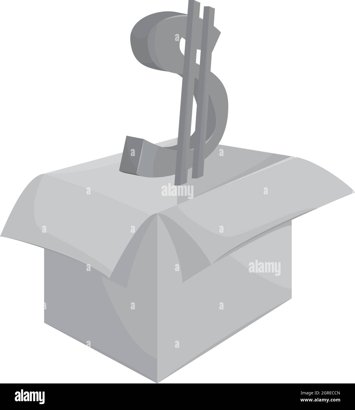 Open black box gold Stock Vector Images - Alamy