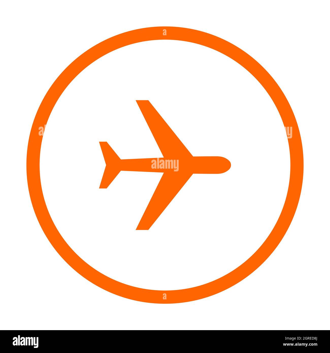 Airplane and circle Stock Photo - Alamy