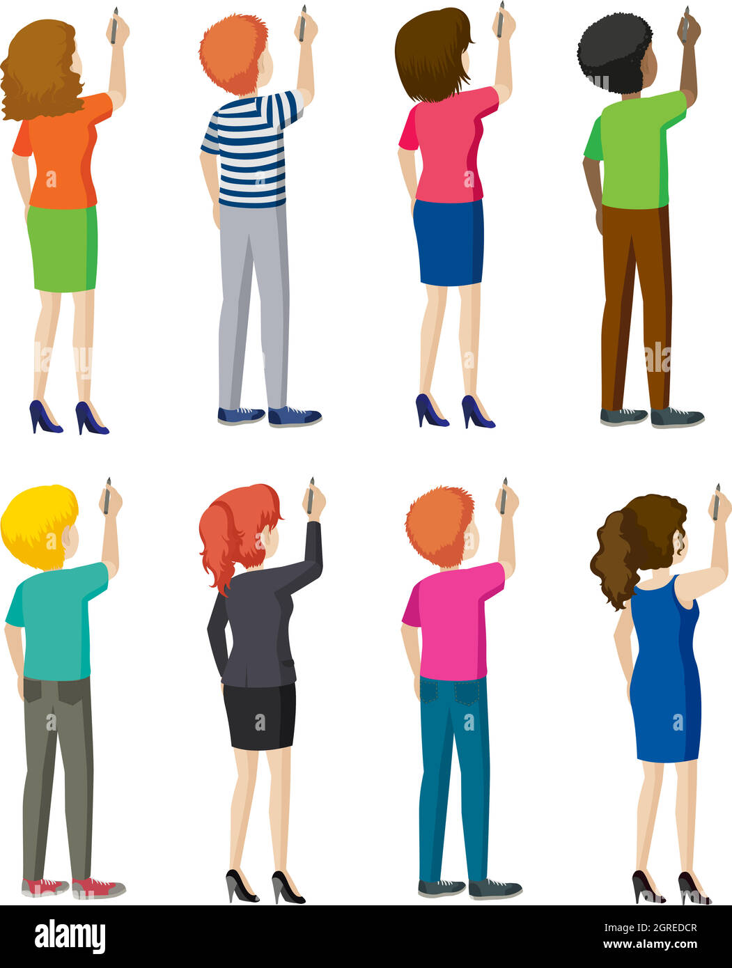 Eight people Cut Out Stock Images & Pictures - Alamy