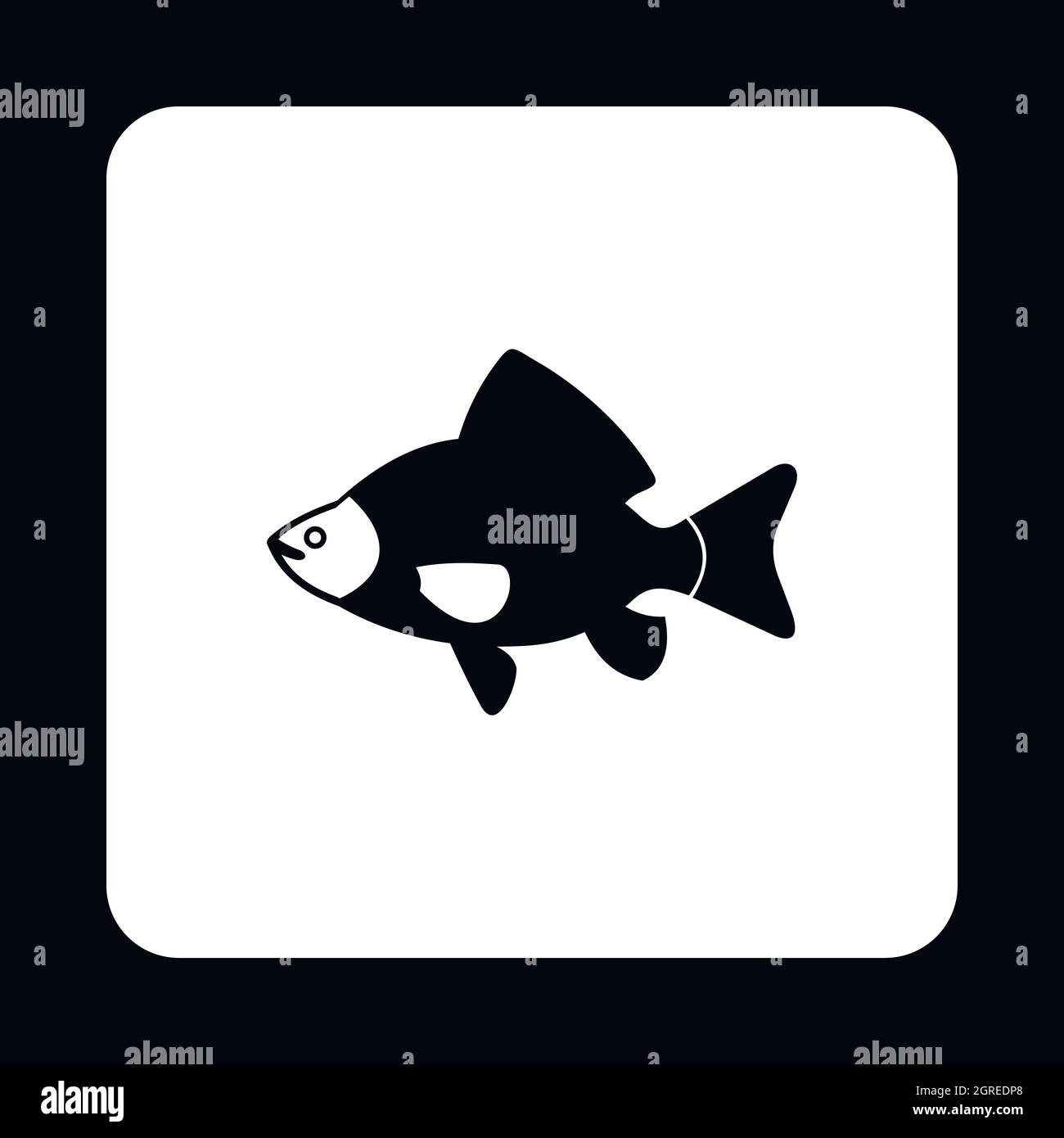 Vector icon fish black hi-res stock photography and images - Alamy