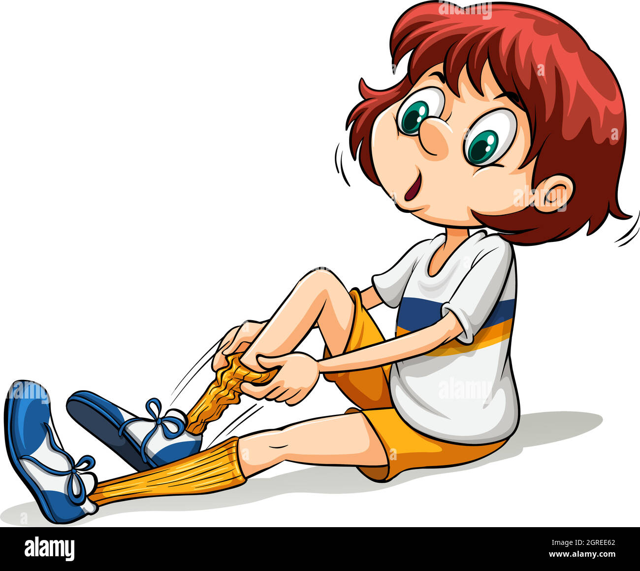 Struggling girl Stock Vector Images - Alamy