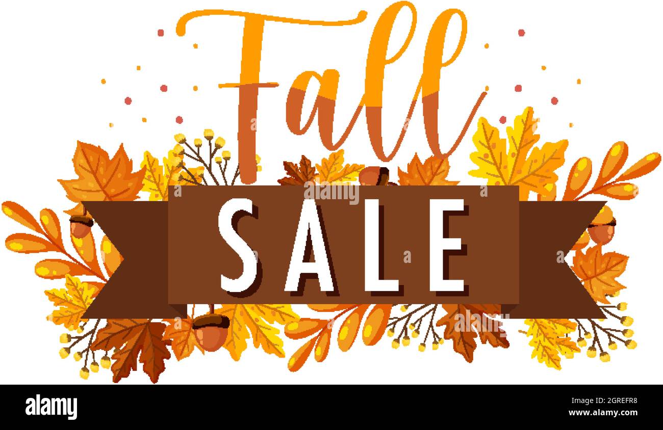 Fall sale banner template illustration Stock Vector Image & Art - Alamy