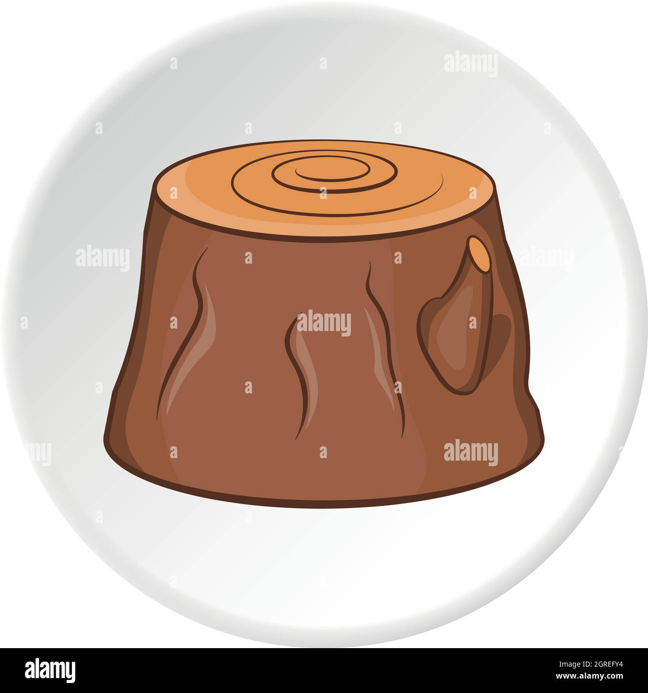 Stump icon, cartoon style Stock Vector Image & Art - Alamy