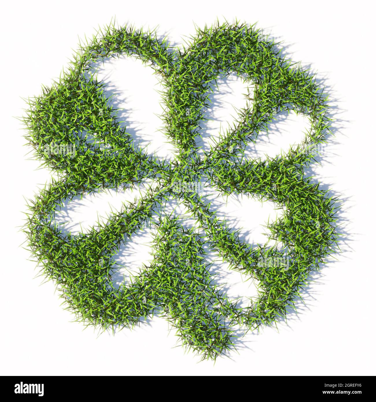 Concept or conceptual green summer lawn grass isolated on white ...
