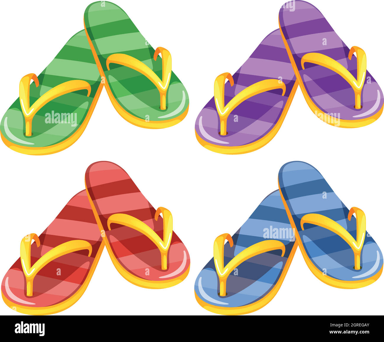 Green beach sandles Stock Vector Images - Alamy