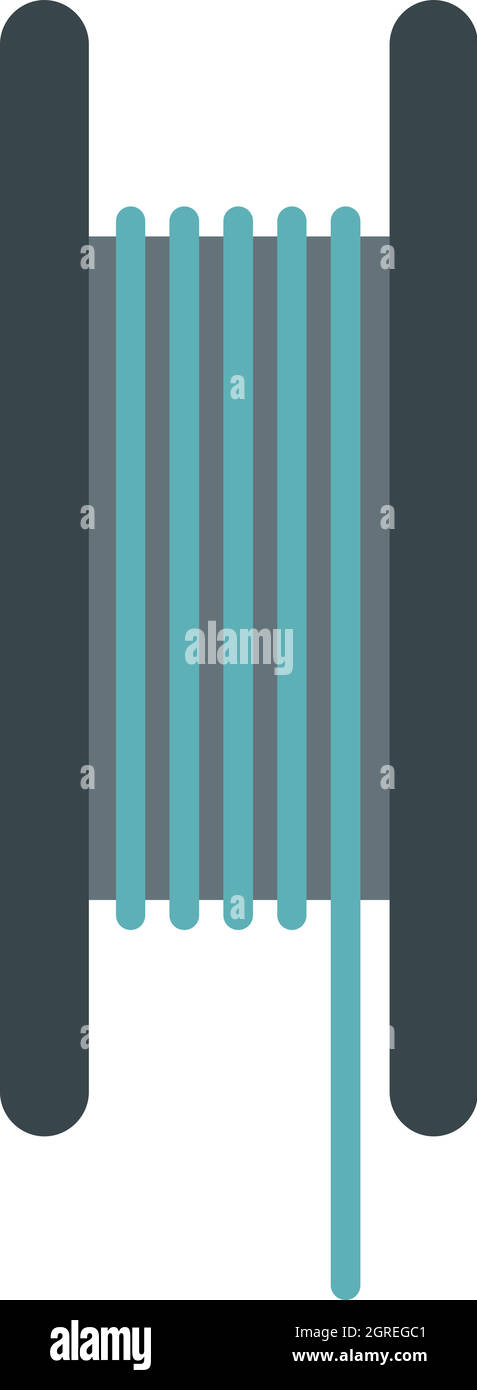 Wire spool icon, flat style Stock Vector Image & Art - Alamy