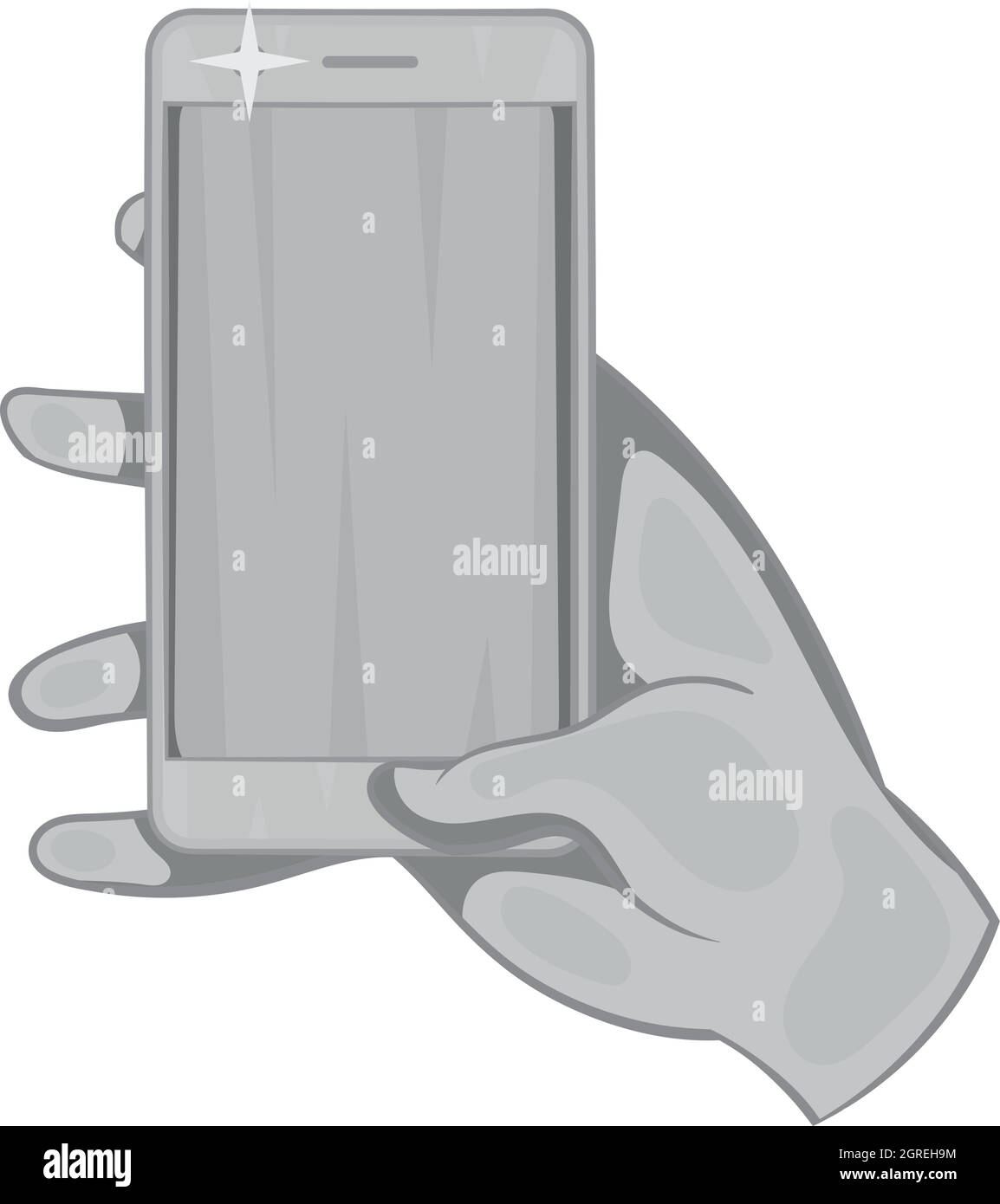 Mobile icon on screen Cut Out Stock Images & Pictures - Alamy