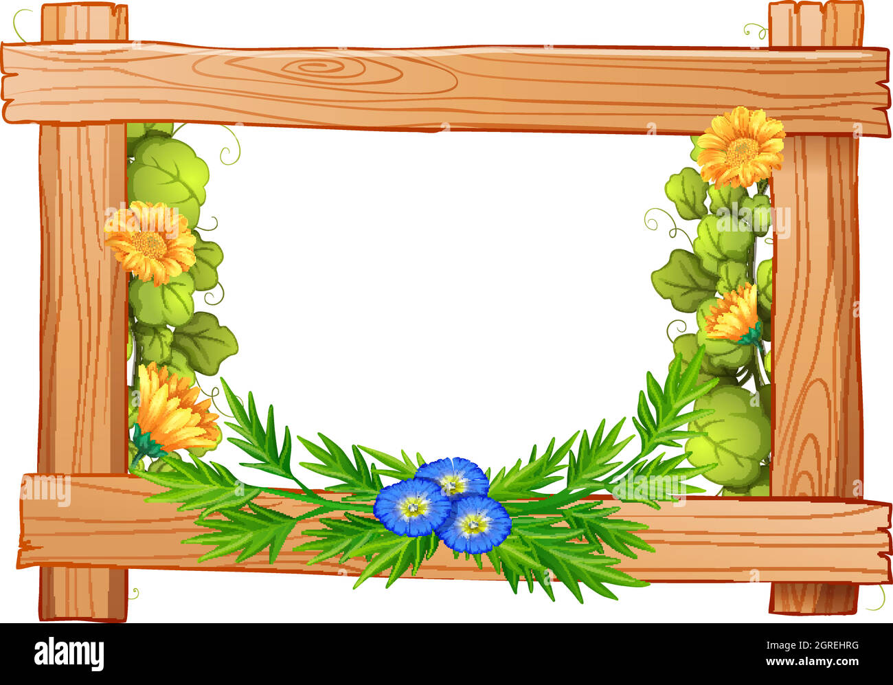 Square frame leaves decoration Stock Vector Images - Alamy