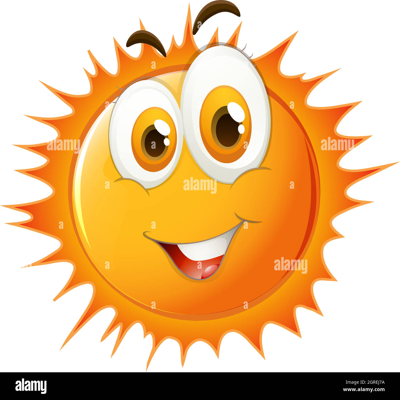 Sun with happy face Stock Vector Image & Art - Alamy