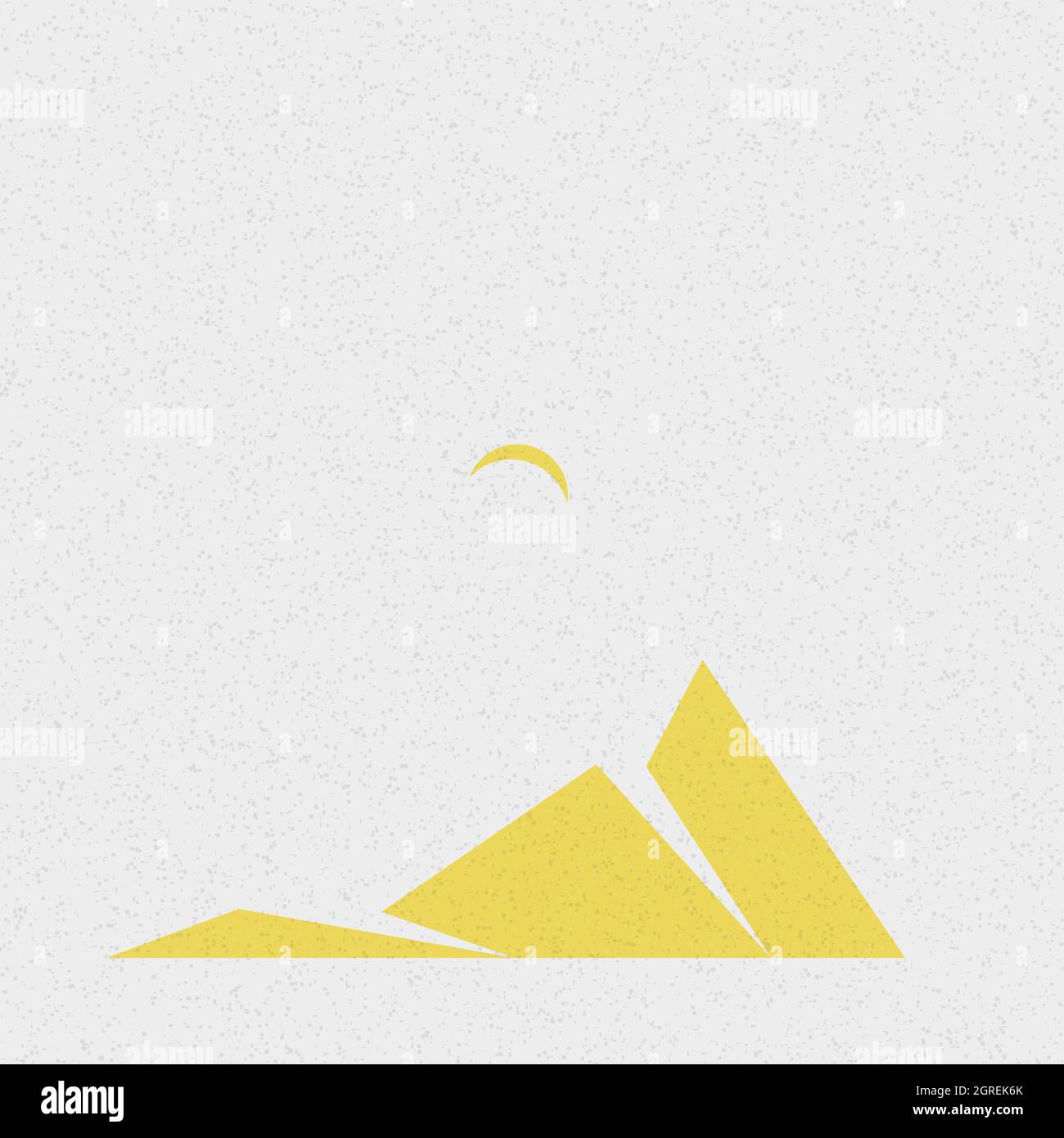 Geometric Mountains silhouette generative art poster illustration Stock ...