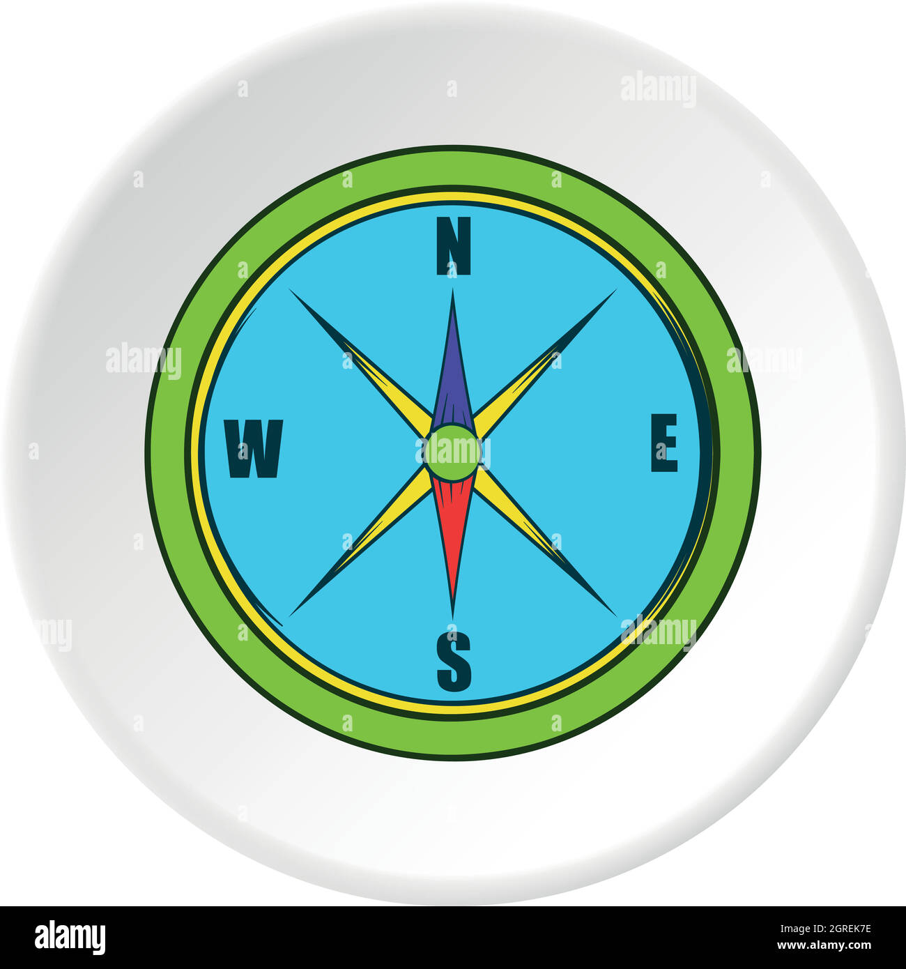 Compass icon, cartoon style Stock Vector Image & Art - Alamy