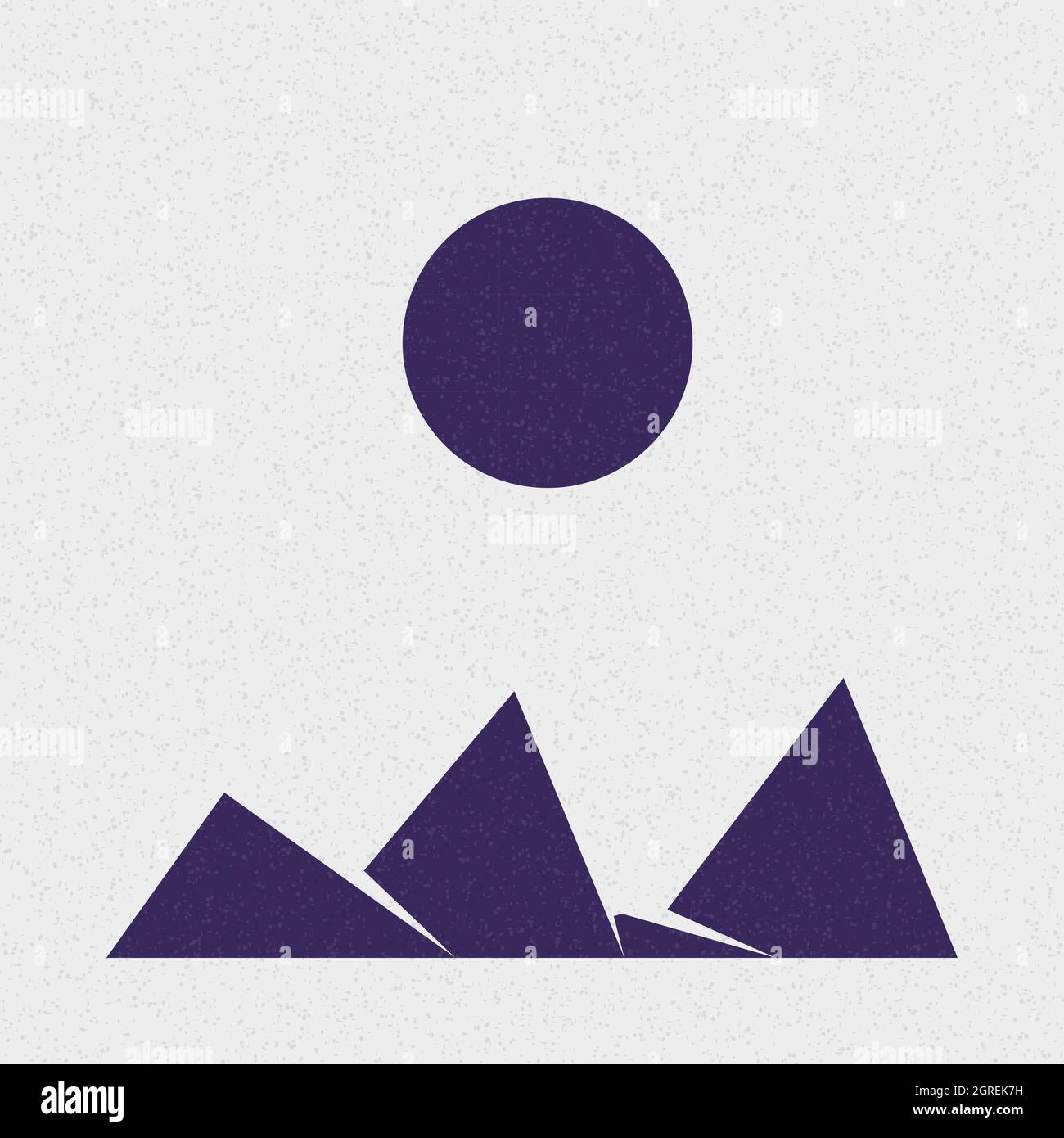 Geometric Mountains silhouette generative art poster illustration Stock ...