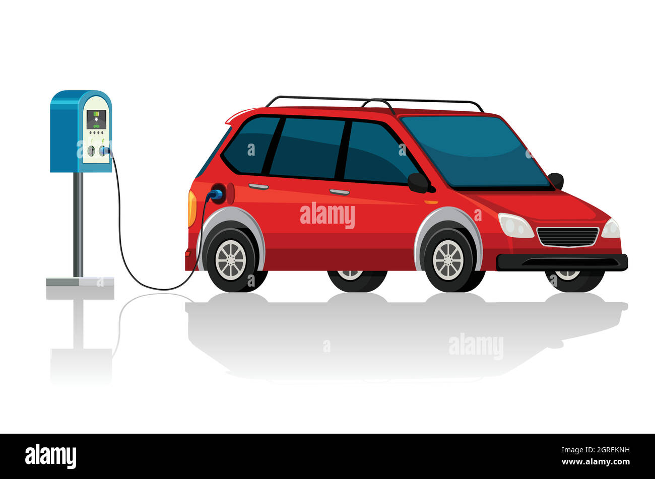 Electric car on background Stock Vector Images - Alamy