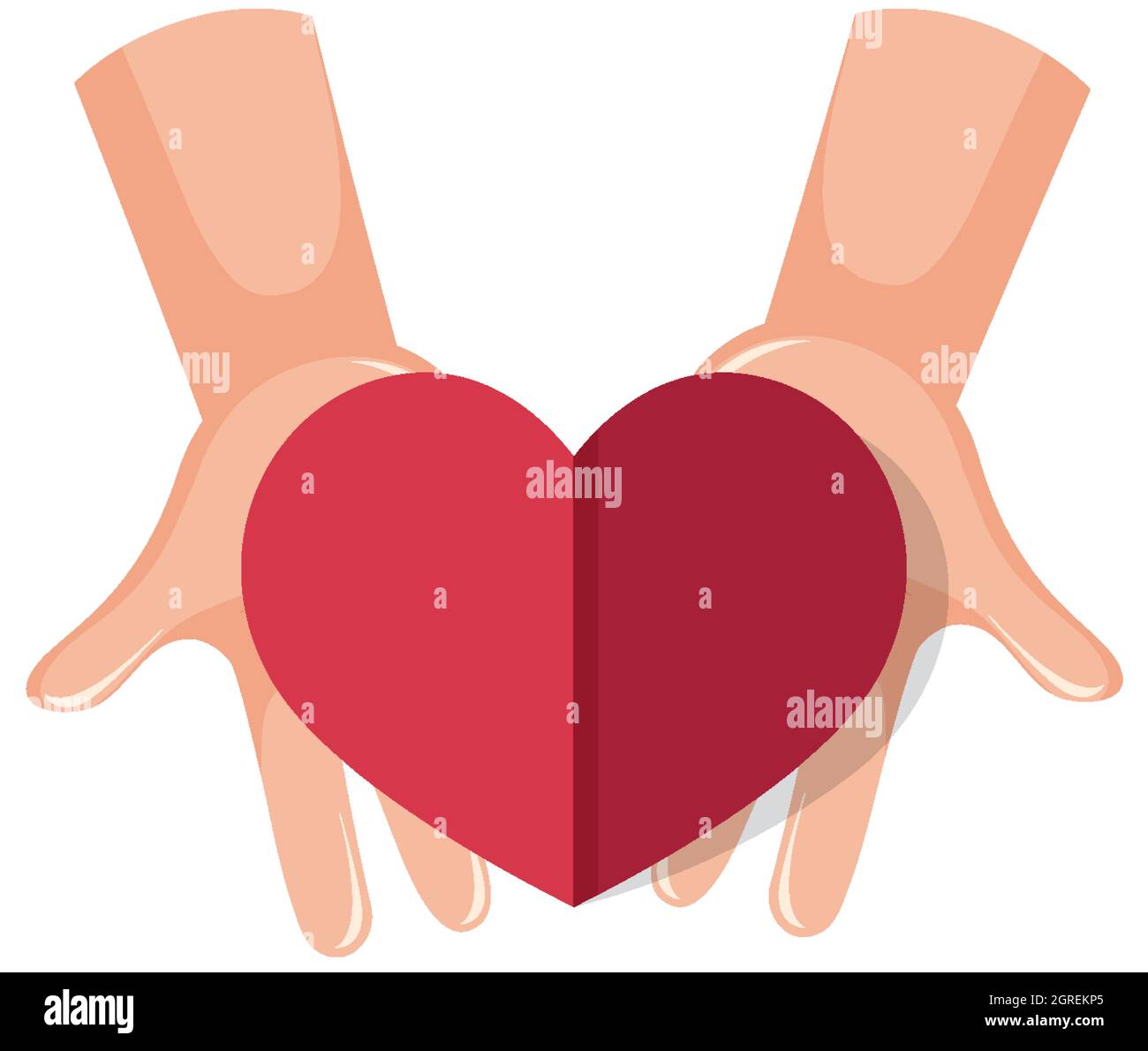 Human hands holding heart illustration Stock Vector Image & Art - Alamy