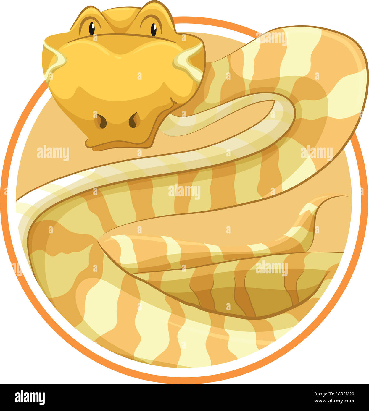 Snake on circle template Stock Vector Image & Art - Alamy