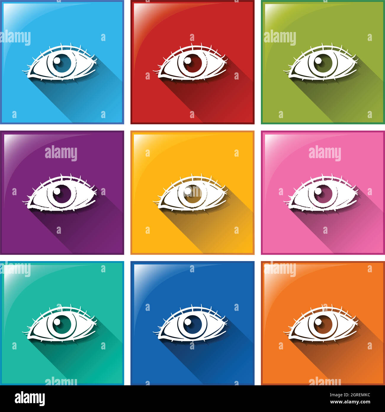 Buttons with eyes Stock Vector Image & Art - Alamy