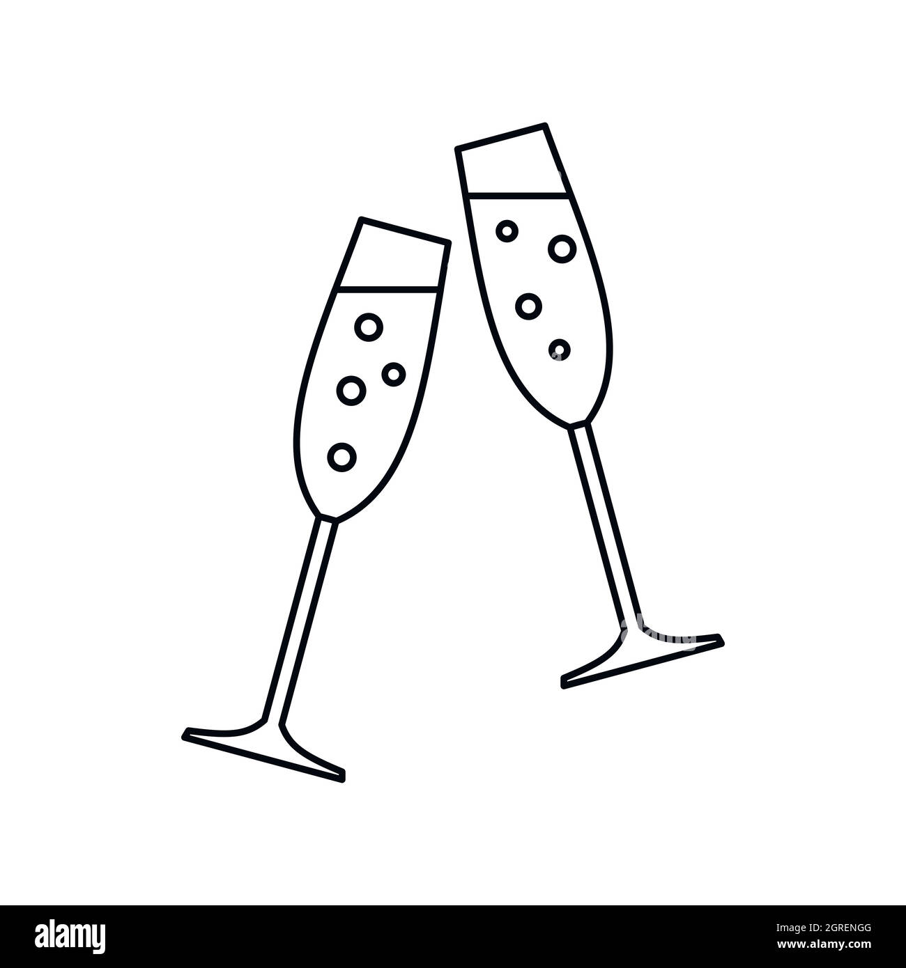 Champagne line drawing Stock Vector Images - Alamy