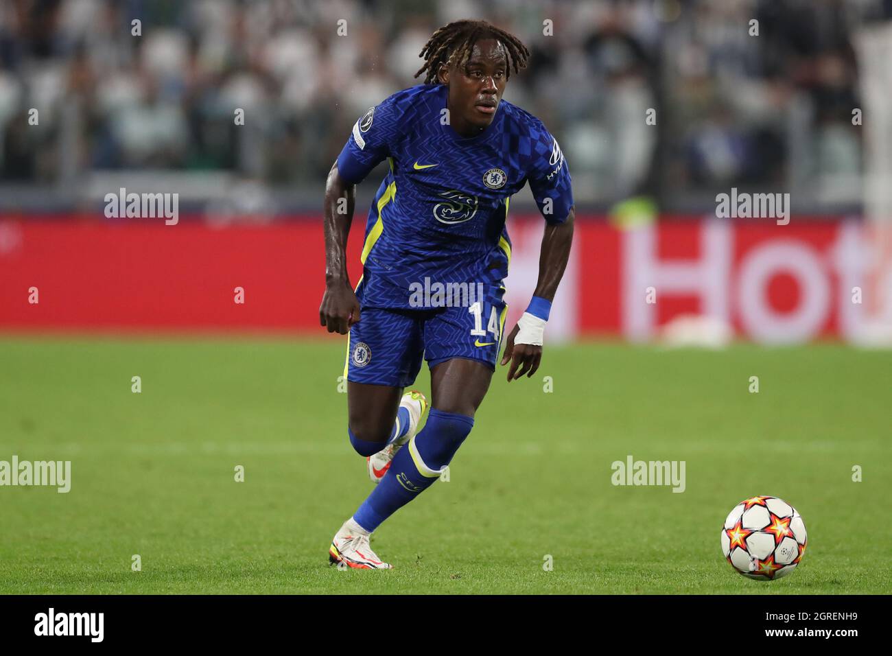 Turin, Italy. 29th Sep, 2021. Trevor Chalobah of Chelsea FC during the ...