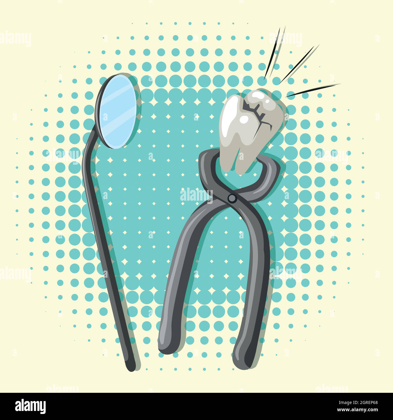 Dental theme with tooth and tools Stock Vector Image & Art - Alamy