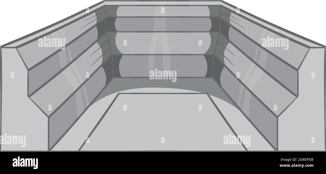 Rectangular stadium icon, black monochrome style Stock Vector Image ...