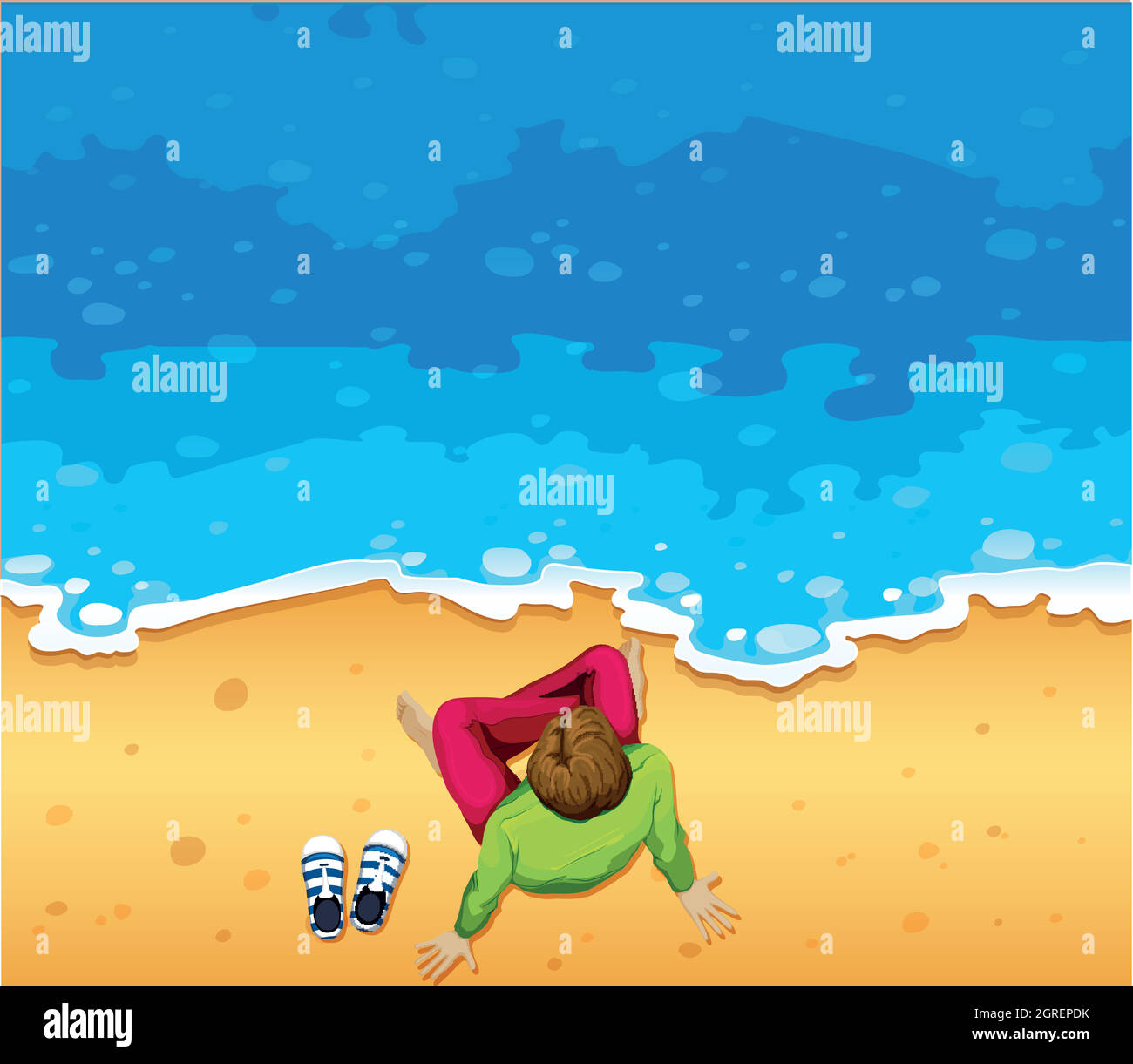 Man holiday beach Stock Vector Images - Alamy