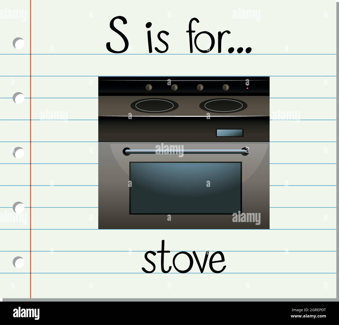 Flashcard letter S is for stove Stock Vector Image & Art - Alamy