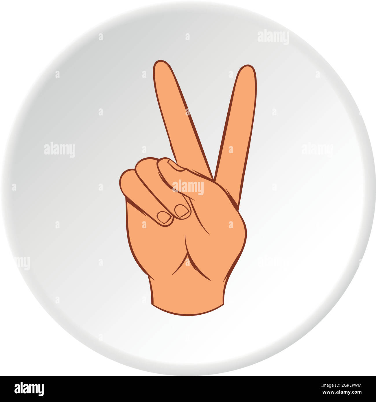 Gesture victoria icon, cartoon style Stock Vector Image & Art - Alamy