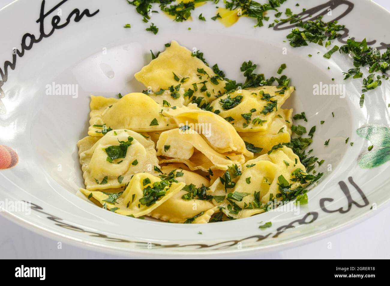 Italian traditional dumplings tortelini with meat or cheese Stock Photo ...