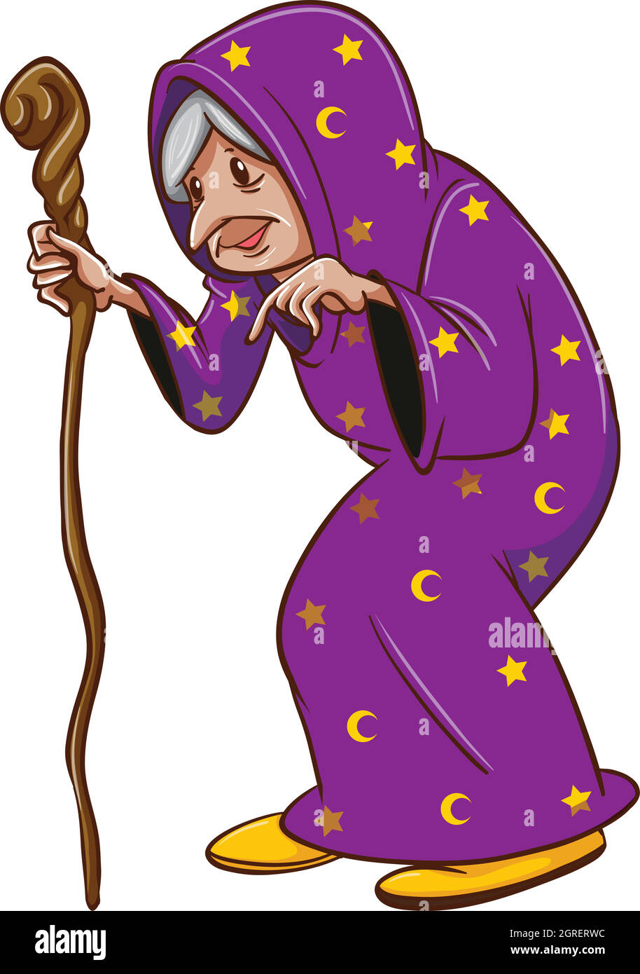 Magic stick wooden wizard Stock Vector Images - Alamy