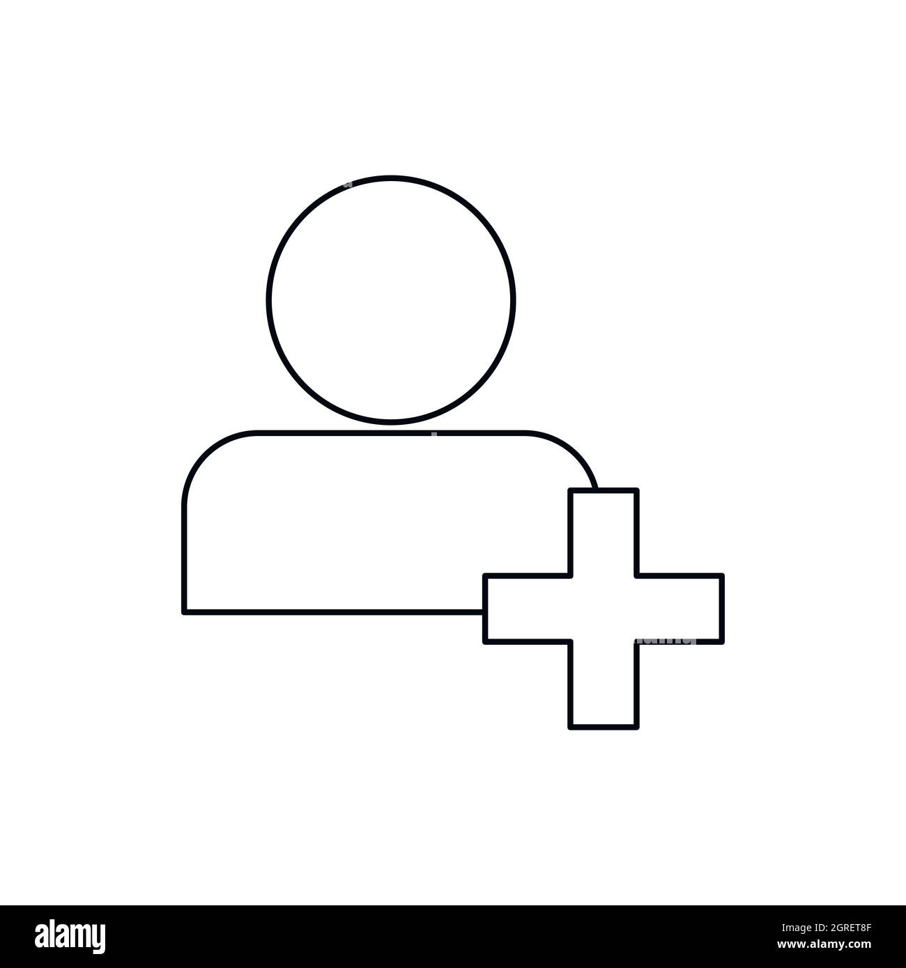 Add friend vector icon hi-res stock photography and images - Alamy