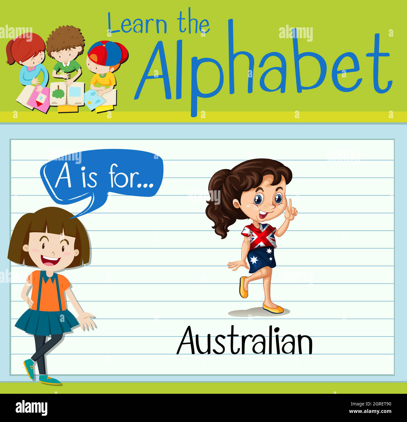Flashcard letter A is for Australian Stock Vector Image & Art - Alamy