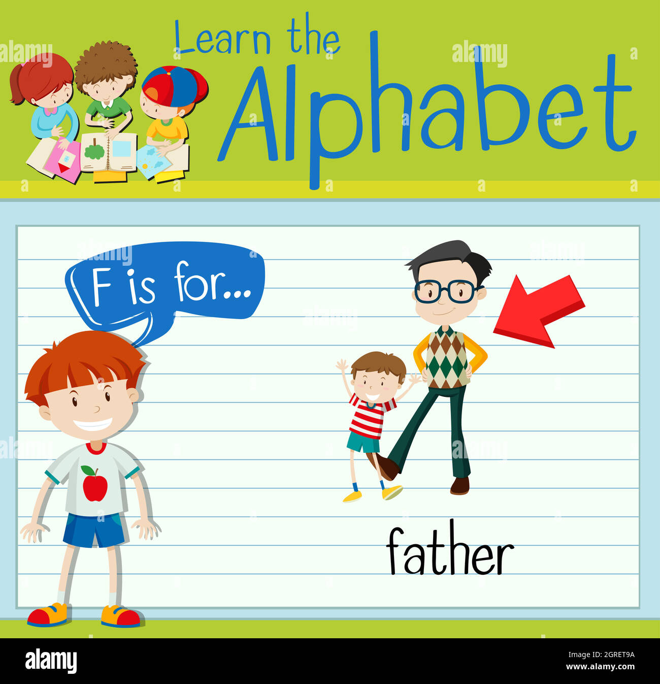 Flashcard letter F is for father Stock Vector Image & Art - Alamy