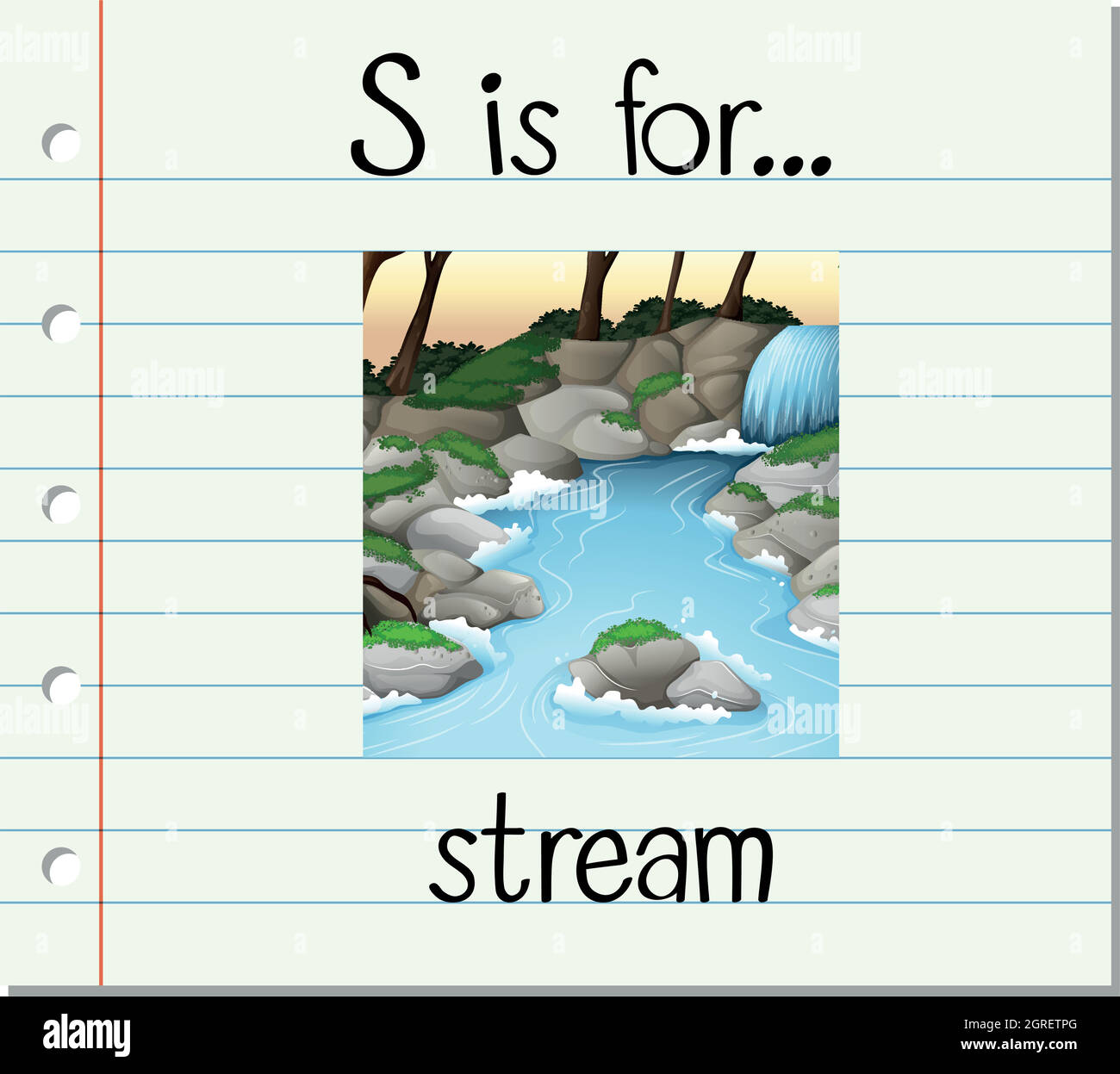 Flashcard letter S is for stream Stock Vector Image & Art - Alamy