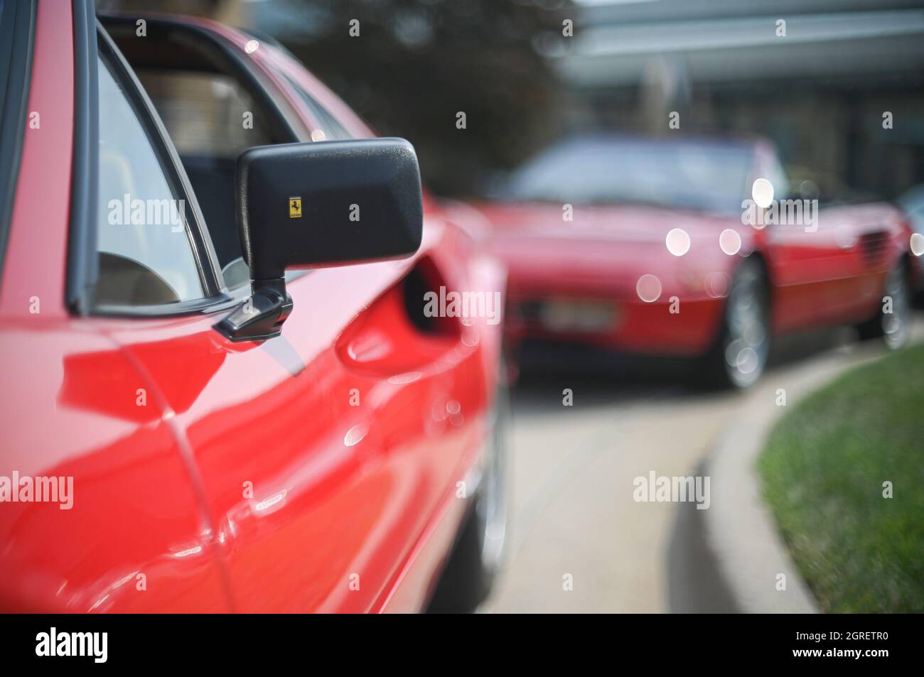 KANSAS CITY, UNITED STATES - Sep 03, 2021: A closeup of Ferrari 308 ...