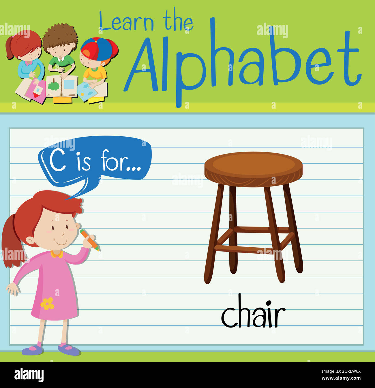 Flashcard letter C is for chair Stock Vector Image & Art - Alamy